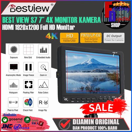 Jual Best View S7 7 Inci HDMI 1920X1200 4K Monitor Full HD BestView S7 - Jakarta Utara ...