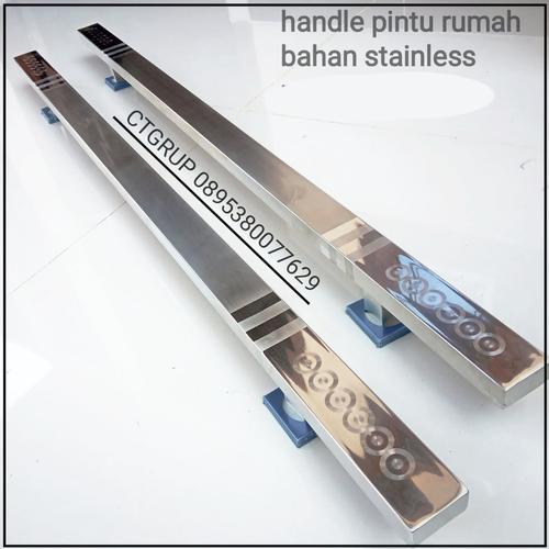 Jual handle pintu minimalis panjang 100cm stainless - silver bambu ...