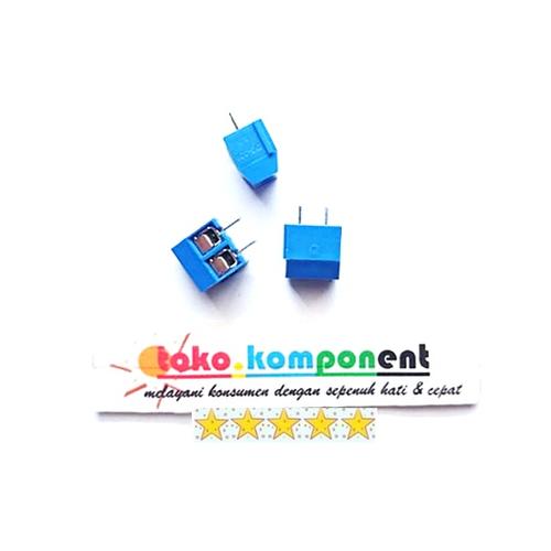 Jual warna biru KF-301 KF301 Terminal Block 2P/2 pin Screw/Sekrup ...