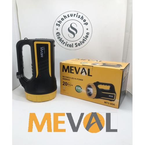 Jual SENTER LED JUMBO MEVAL 5 WATT HI POWER MT3-05A 20 JAM RECHARGEABLE ...