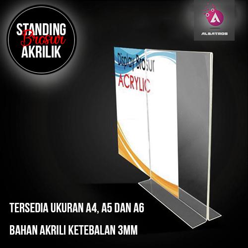Jual Standing Brosur Akrilik Ukuran A4 | Display Akrilik | Brosur ...