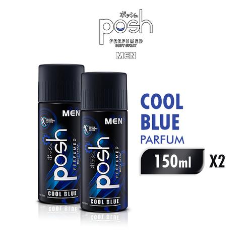 Promo Posh Men Body Spray Cool Blue 150 ml x 2 pcs - - Wings Official ...