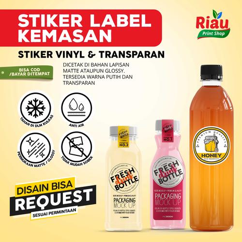Jual STIKER LABEL KEMASAN CETAK + CUTTING POLA BAHAN VINYL SUSU ...
