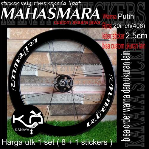Jual cutting Sticker rims sepeda custom Seli aksara jawa Mahasmara ...
