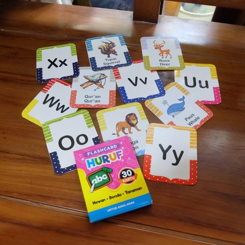 Jual FC HURUF LM - Flashcard Flash Card Alfabet Abjad Anak Kartu Hewan ...