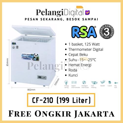 Promo RSA CF-210 Chest Freezer Box - Pembeku Daging Garansi Resmi 200 ...