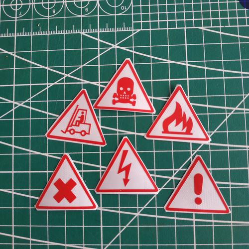 Jual rambu tanda peringatan bahaya - bahaya, 3x3,5cm - Kab. Tuban ...