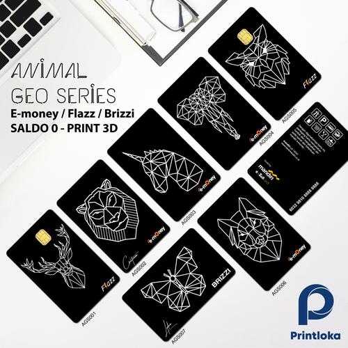 Jual Kartu Etoll Animal Geo 3D Timbul Emoney Flazz Custom Hadiah etol ...