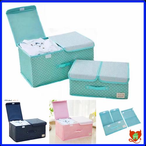 Jual Kotak Kain Oxford Penyimpanan Baju Multifungsi Box Lipat Tutup ...