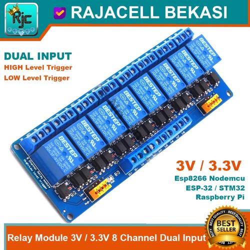 Jual Relay Module 3.3V 3V 8 Channel Dual Input High Low Trigger for ESP8266 - Kota Bekasi ...