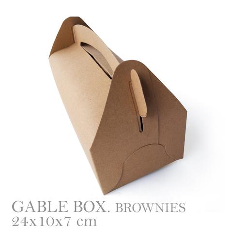 Jual GABLE BOX : 24x10x7 cm / box brownnies / cake box / box bolen ...