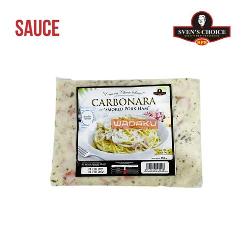 Jual SAUS CARBONARA SVEN'S CHOICE DOUBLE CREAM, HAM DAN KEJU ASLI 150g ...
