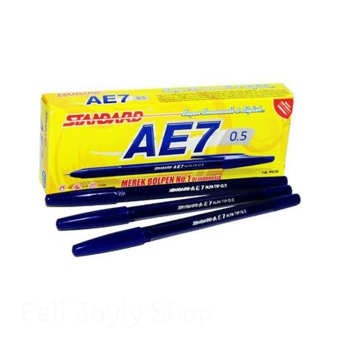 Jual Ballpoint Standard AE-7 Biru Pack 12 PCS Stationery - Jakarta ...