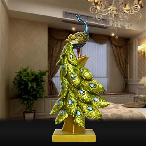 Jual Ornamen Patung Burung Merak Eksotis Bahan Resin untuk Dekorasi ...