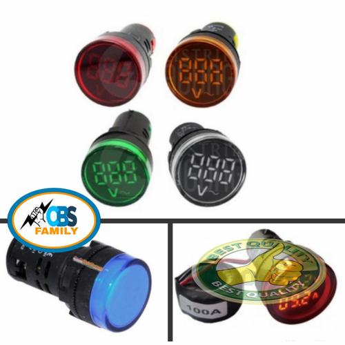 Jual Pilot Lamp Indikator Volt dan Ampere AD22-22VAD merk DV - Merah ...