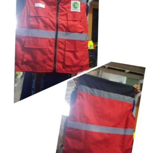 Jual Rompi drill Rompi lapangan Rompi safety Rompi custom - Merah, XL ...