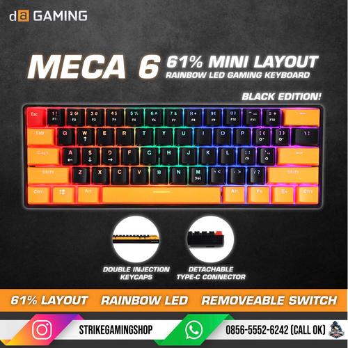 Jual DIGITAL ALLIANCE MECA 6 MINI 61% MECHANICAL KEYBOARD BLACK EDITION ...