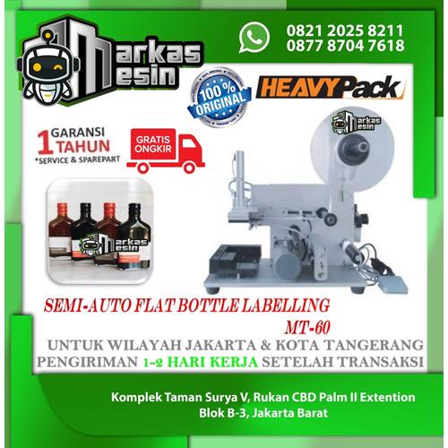 Jual Mesin Label Botol Datar/Flat Bottle Labeling Machine HEAVYPACK MT ...