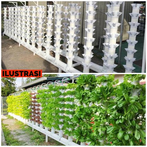 Jual F2F CROWN Vertikultur Pot Vertikal Tower Hidroponik Aquaponik ...