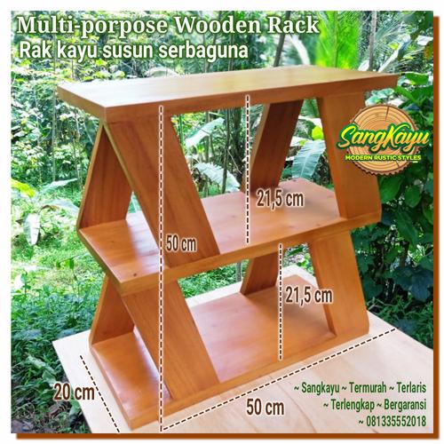 Jual Rak kayu susun rak serbaguna kayu rak tanaman hias dll Wooden ...