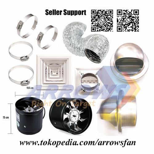 Jual PAKET SET LENGKAP Inline Fan 8 Inch Booster Fan 8 Inch Blower ...