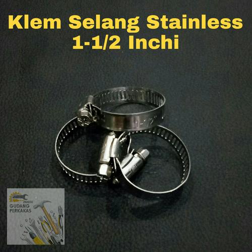 Jual Klem Selang Stainless 1-1/2" - Hose Clamp Stainless Steel 1-1/2 1 ...