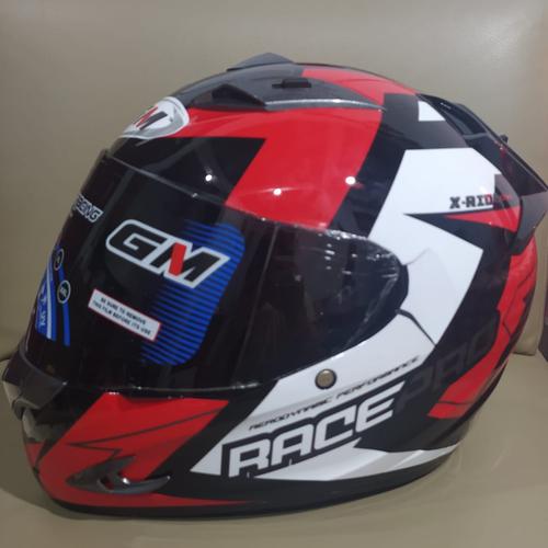 Jual HELM GM RACE PRO X-RIDE Hitam Merah - Gold - Kota Bandung - Aneka ...