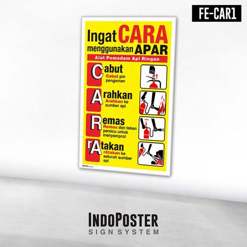 Jual Stiker Safety Sign Rambu K3 CARA memadamkan API memakai APAR - XS ...
