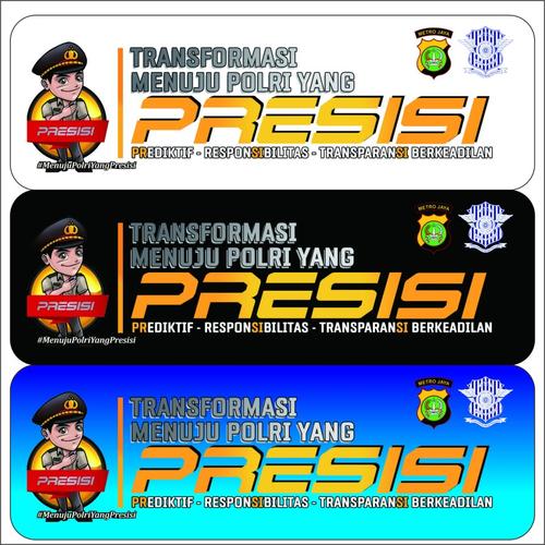 Jual stiker vinyl polri presisi uk. 30x10cm - Putih, S 5x15cm - Kota ...