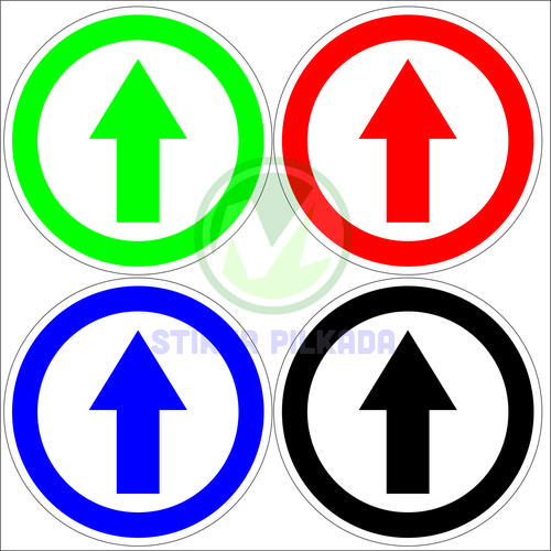 Jual stiker vinyl panah arah 10x10cm - Biru, M 15cm - Kota Tangerang ...