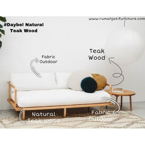 Jual Daybed Minimalis Minimalis Natural Teak Wood Daybed Retro Sofa ...