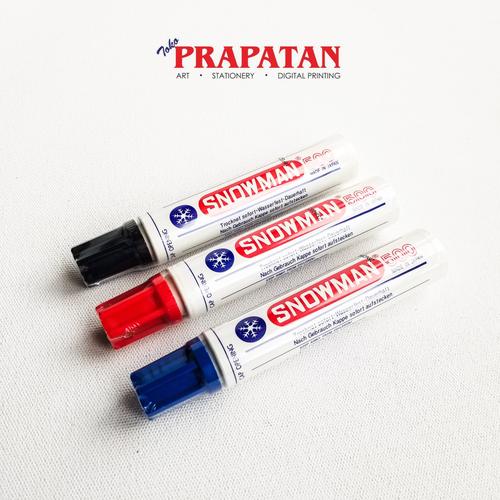 Jual Spidol Permanen Snowman 500 / Snowman Permanent Marker - Merah ...