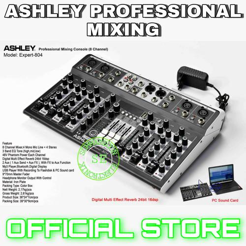 Jual mixer ashley 4 channel original ashley expert 804 bluetooth usb ...