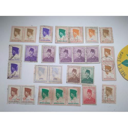 Jual perangko/prangko indonesia lama gambar presiden Soekarno/Sukarno ...