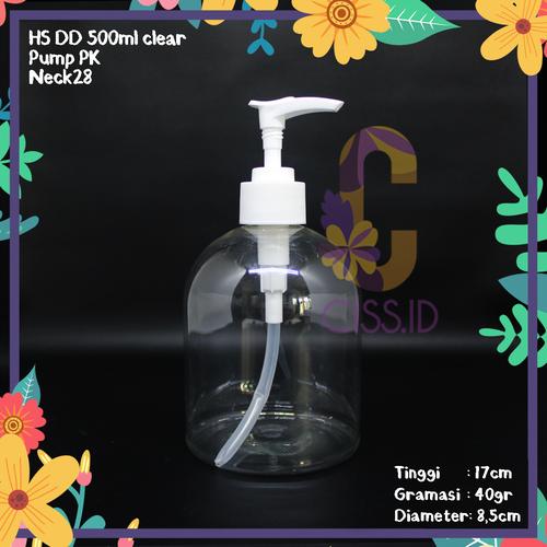 Jual Botol plastik handsoap hand soap pump 500 ml deedee hand sanitizer ...