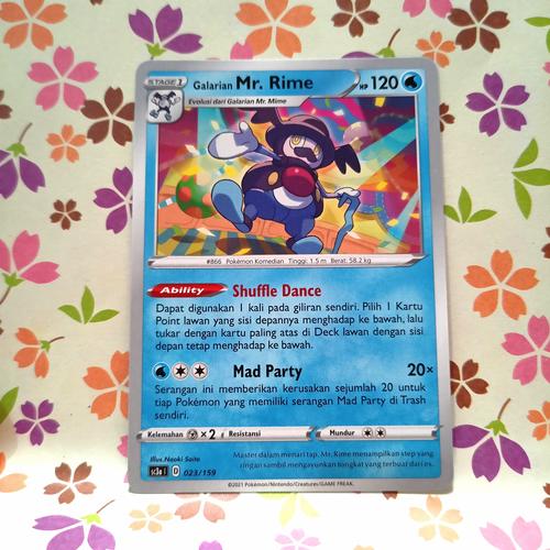 Jual galarian mr. rime sc3a | 023/159 pokemon tcg indonesia - Kota ...