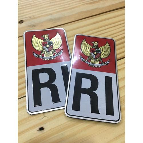 Jual Sticker Plat Republik Indonesia Stiker RI Stiker Indonesia Plat ...