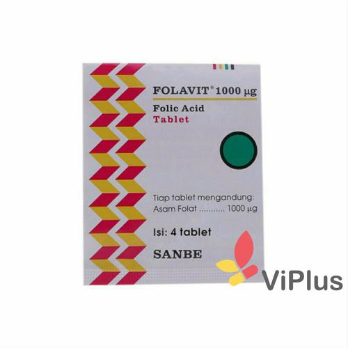 Jual Folavit 1000 mcg / 1 mg / folic acid / sanbe / viplus - Kota ...