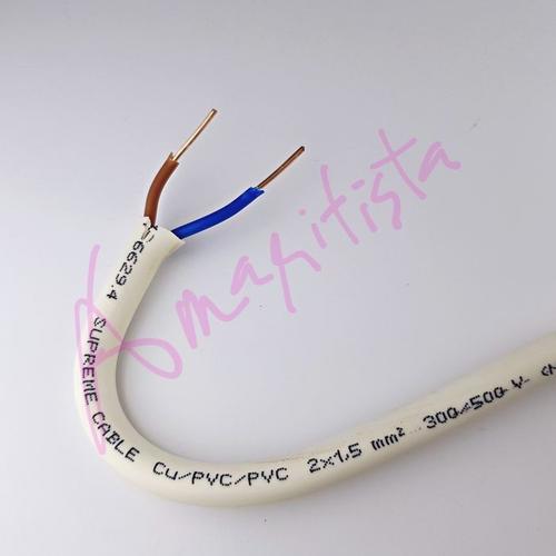 Jual Kabel LISTRIK SUPREME NYM Putih 2x1.5mm Kawat Tembaga SNI ( Meteran ) - Kab. Tangerang ...