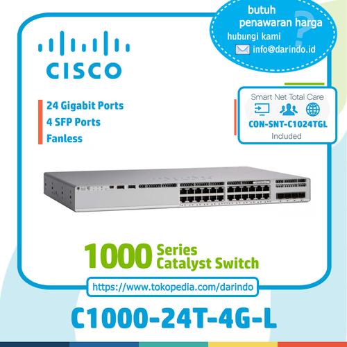 Promo Cisco C1000-24T-4G-L Catalyst 1000 Series Switch + Smart Net - Jakarta Pusat - Darindo ...