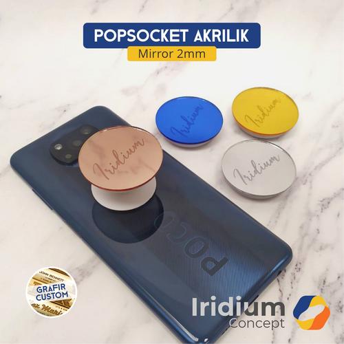 Jual Pop Socket Akrilik Mirror Grafir Custom| griptok acrylic engraved ...