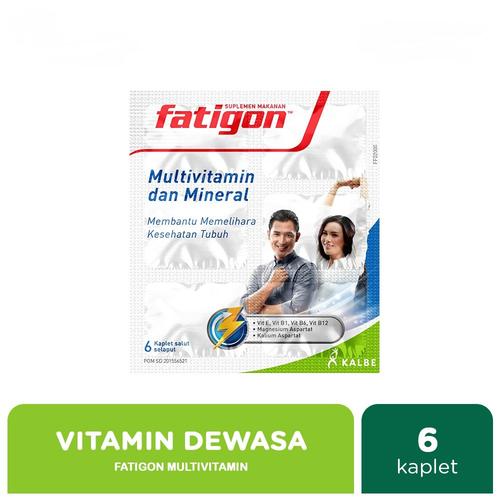 Jual FATIGON PUTIH 1 STRIP ISI 6 TABLET - MULTI VITAMIN & MINERAL ...