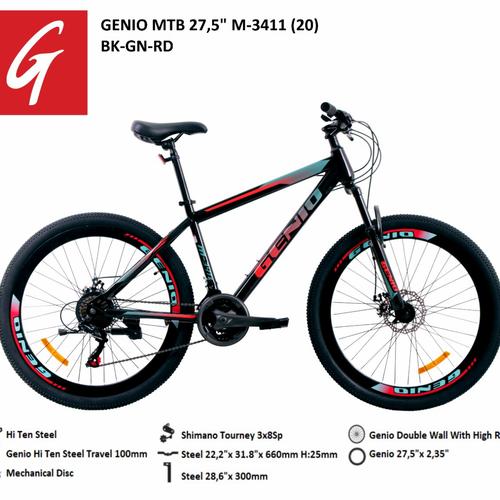 Jual Sepeda Gunung Genio MTB 27.5 M-3411 - Green-Blue - Jakarta Selatan ...