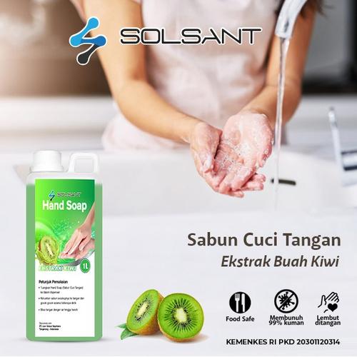 Jual Sabun Cuci Tangan Pump Antibacterial Hand Soap SOLSANT 800ML FREE ...