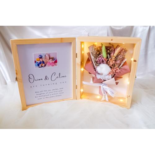 Jual Flower Book Frame Pigura Bunga Kering 20x25 cm dengan Lampu - Kab ...