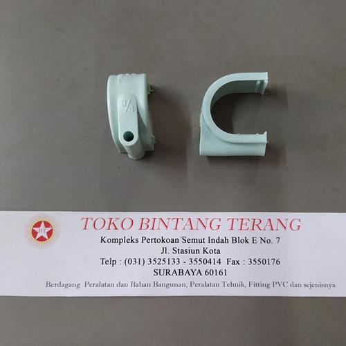 Jual Klem Pipa / Klem PVC /Klem Pipa Plastik 3/4 inch - Kota Surabaya ...