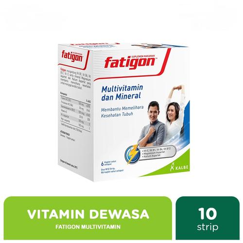 Jual FATIGON PUTIH 1 BOX ISI 10 STRIP - MULTI VITAMIN & MINERAL ...