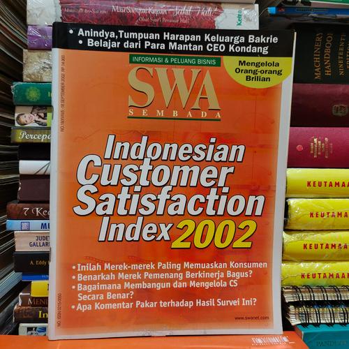 Jual MAJALAH SWA INDONESIAN CUSTOMER SATISFACTION INDEX 2002 - Kota Bekasi - COZY BOOKSTORE ...