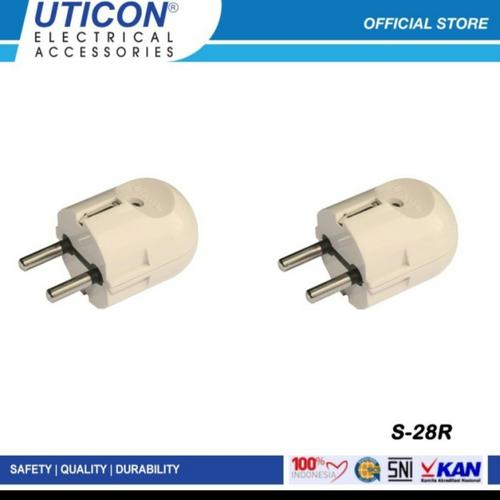 Jual UTICON STEKER ARDE BULAT S-28R S28R KOTAK S-28 S28 colokan kaki 2 ...