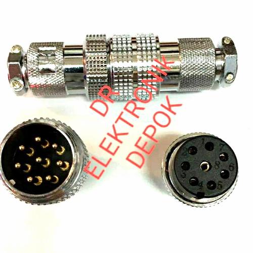 Jual CB 20mm GX20 kabel Connector Besi 4 6 8 10 pin satu set male ...